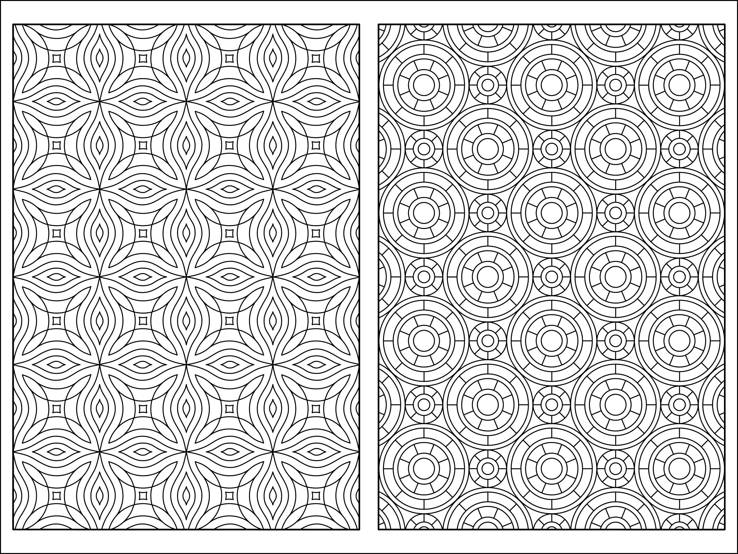 10 Geometric Patterns Printable Colouring Pages (volume 5) - A4 and US ...