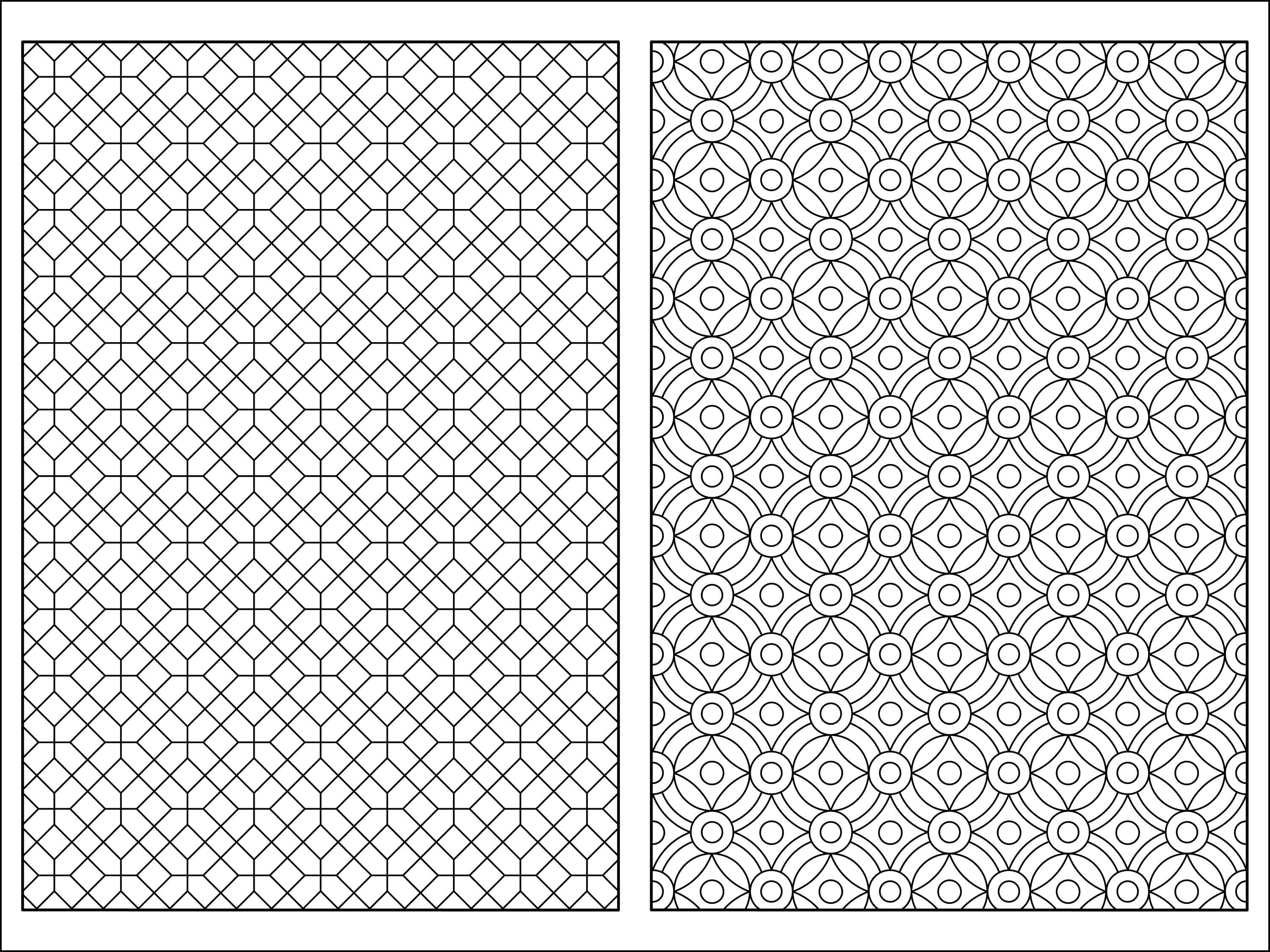 10 Geometric Patterns Printable Colouring Pages (volume 6) - A4 and US ...