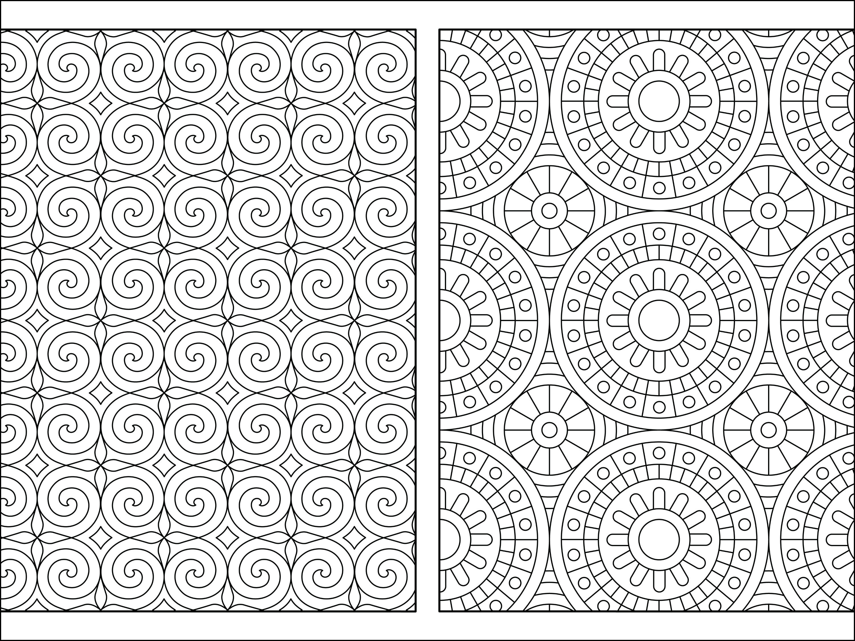 10 Geometric Patterns Printable Colouring Pages (volume 4) - A4 and US ...