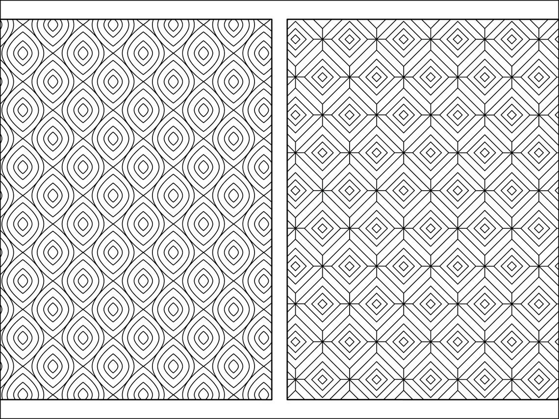 10 Geometric Patterns Printable Colouring Pages (volume 4) - A4 and US ...