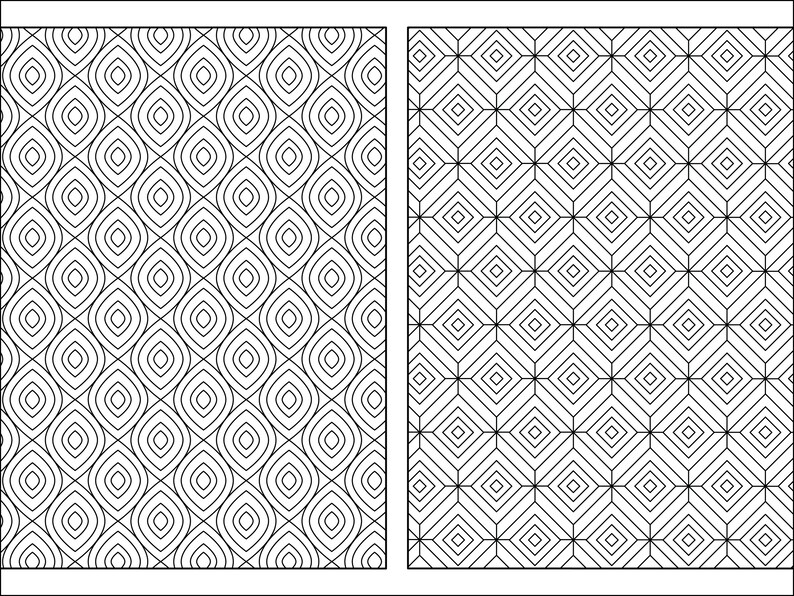10 Geometric Patterns Printable Colouring Pages (volume 4) - A4 and US ...