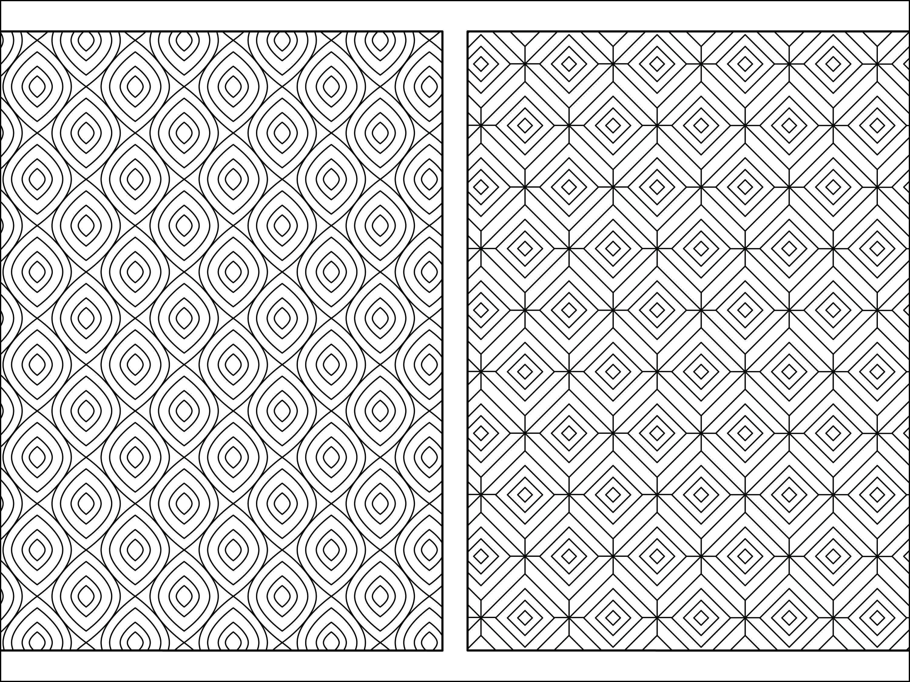 10 Geometric Patterns Printable Colouring Pages (volume 4) - A4 and US ...