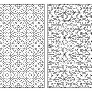 10 Geometric Patterns Printable Colouring Pages (volume 3) - A4 and US ...