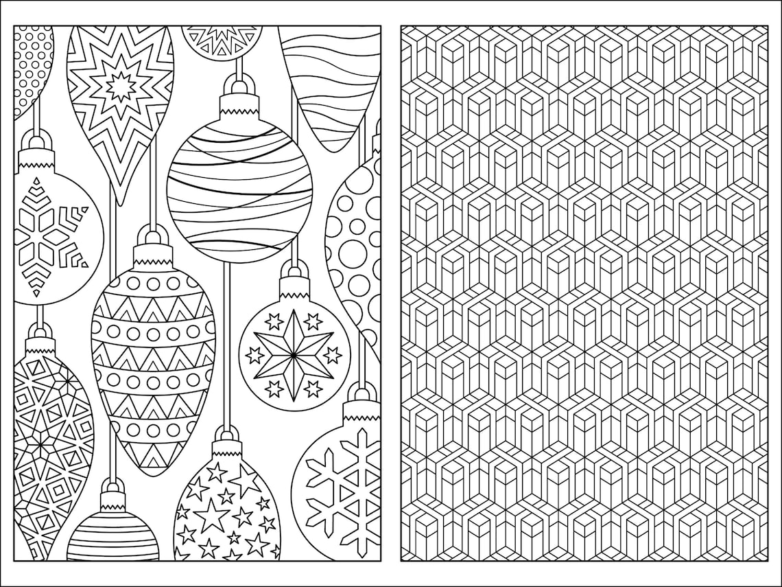 10 Festive Colouring Pages (vol 1) – Printable A4 and US Letter Formats ...