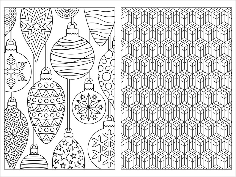 10 Festive Colouring Pages (vol 1) – Printable A4 and US Letter Formats ...
