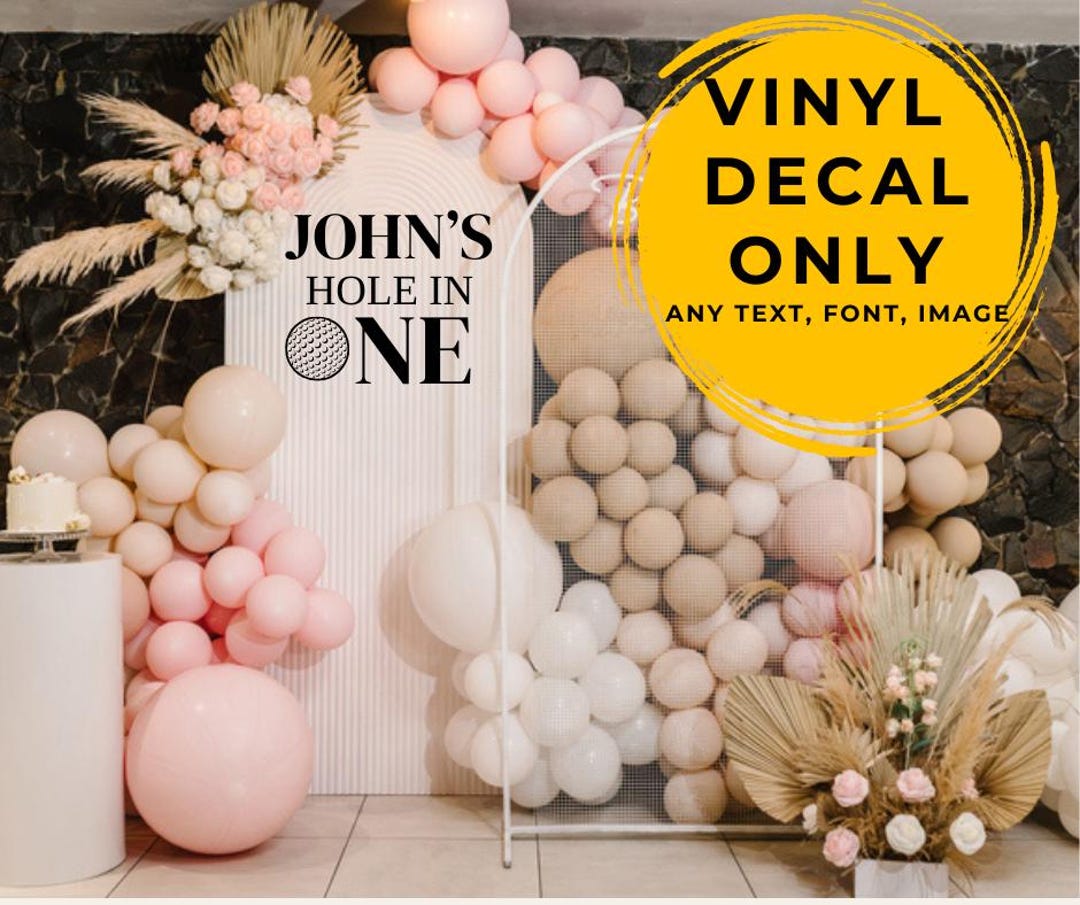 Custom Vinyl Decal: Birthday, Wedding, or Event Backdrop, Welcome and ...