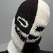 Handmade Knitted Balaclava Ski Mask Devil Creepy Joker Halloween Mask ...