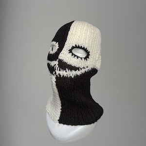 Handmade Knitted Balaclava Ski Mask Devil Creepy Joker Halloween Mask ...