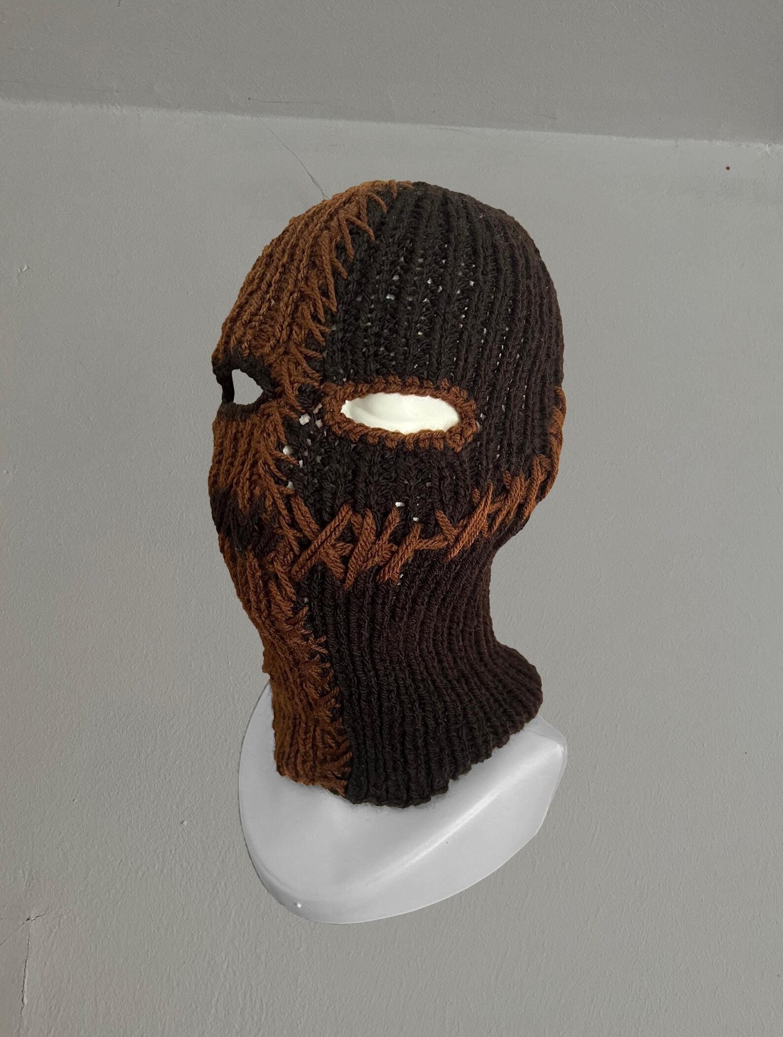 Handmade Knit Balaclava Ski Mask Devil Creepy Joker Halloween Cosplay ...