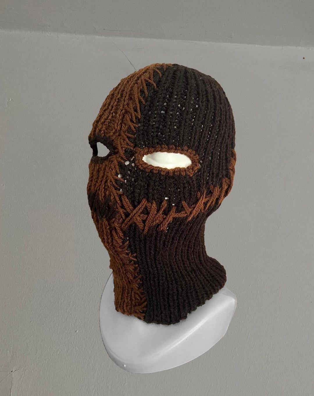 Handmade Knit Balaclava Ski Mask Devil Creepy Joker Halloween Cosplay ...