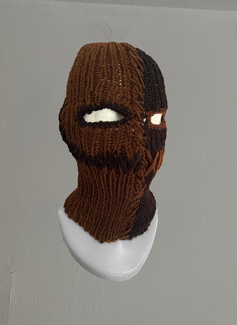 Handmade Knit Balaclava Ski Mask Devil Creepy Joker Halloween Cosplay ...