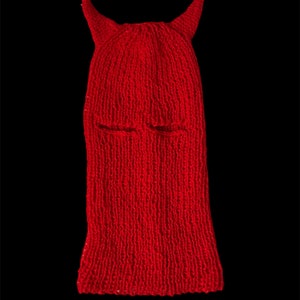 Creepy Handmade Balaclava With Horns Devil Funny Ski Mask Halloween ...