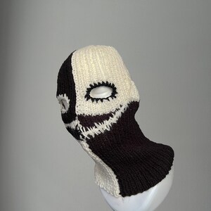 Handmade Knitted Balaclava Ski Mask Devil Creepy Joker Halloween Mask ...