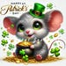 10 JPEG Cute St Patrick’s Day Mouse Clipart Bundle - Winter Mouse ...