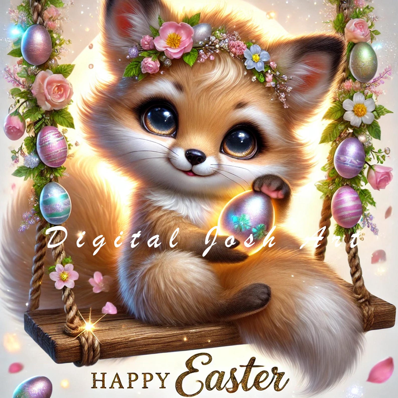 10 JPEG Cute Easter Fox Clipart Bundle - Spring Woodland Designs ...