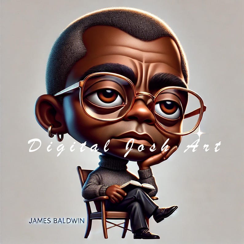 10 JPEG James Baldwin Clipart Bundle - Black History Month Art, Civil ...