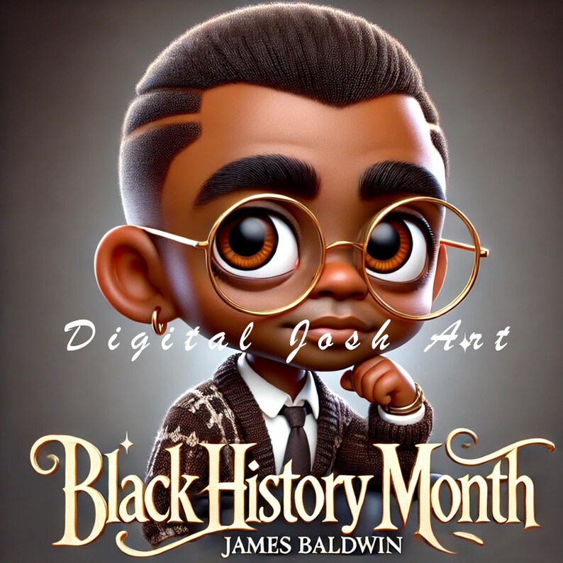 10 JPEG James Baldwin Clipart Bundle - Black History Month Art, Civil ...