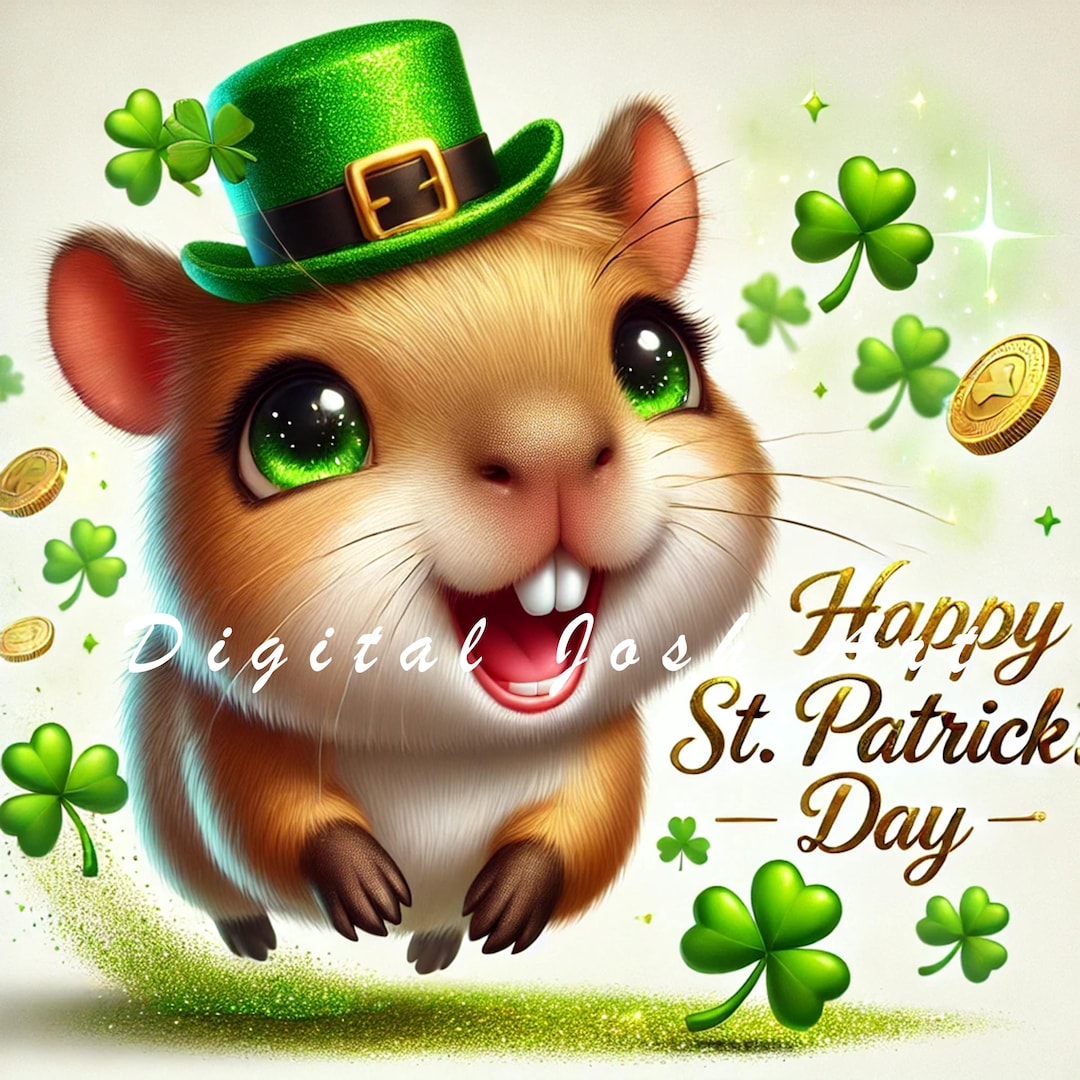 10 JPEG Cute St Patrick’s Day Capybara Clipart Bundle - Winter Capybara ...