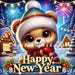 Cute New Year Bear Clipart Bundle 10 JPEG Winter Animal Designs ...