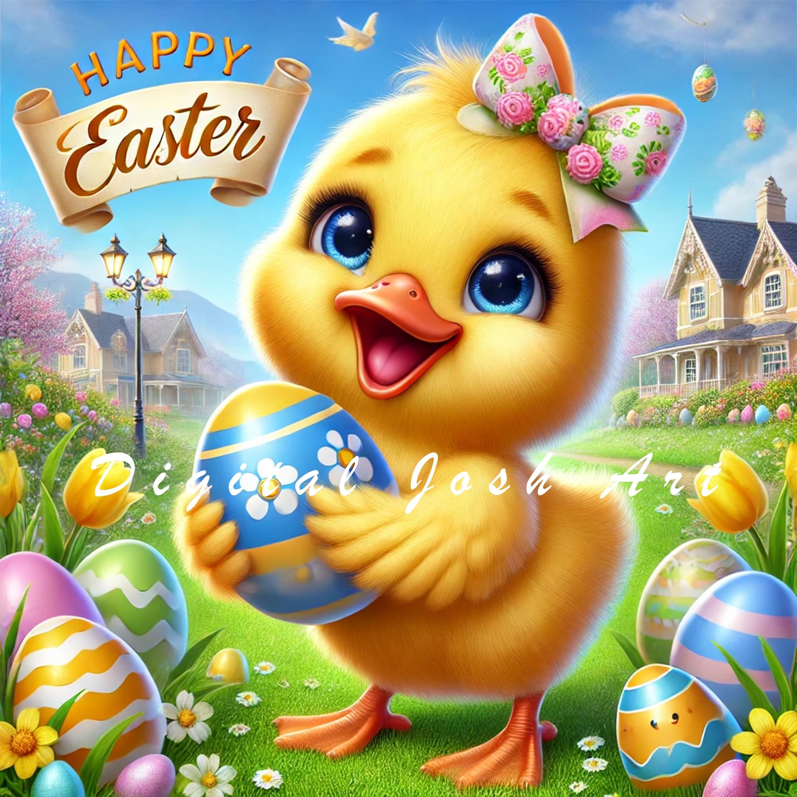 10 JPEG Cute Easter Duck Clipart Bundle - Spring Duck Illustrations ...