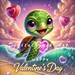 10 JPEG Cute Valentine’s Day Sea Turtle Clipart Bundle - Winter Sea ...
