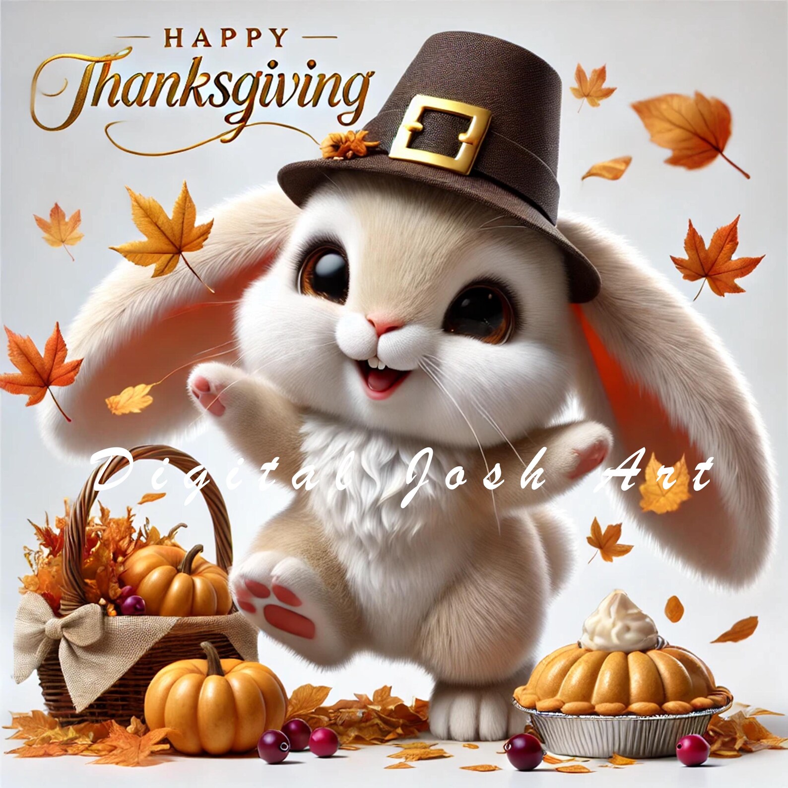 Thanksgiving Bunny Clipart – Autumn Harvest Designs (digital Download ...