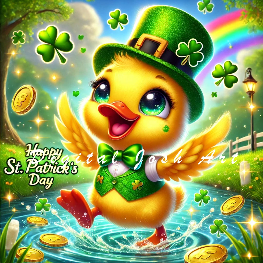 10 JPEG Cute St Patrick’s Day Duck Clipart Bundle - Winter Duck Designs ...
