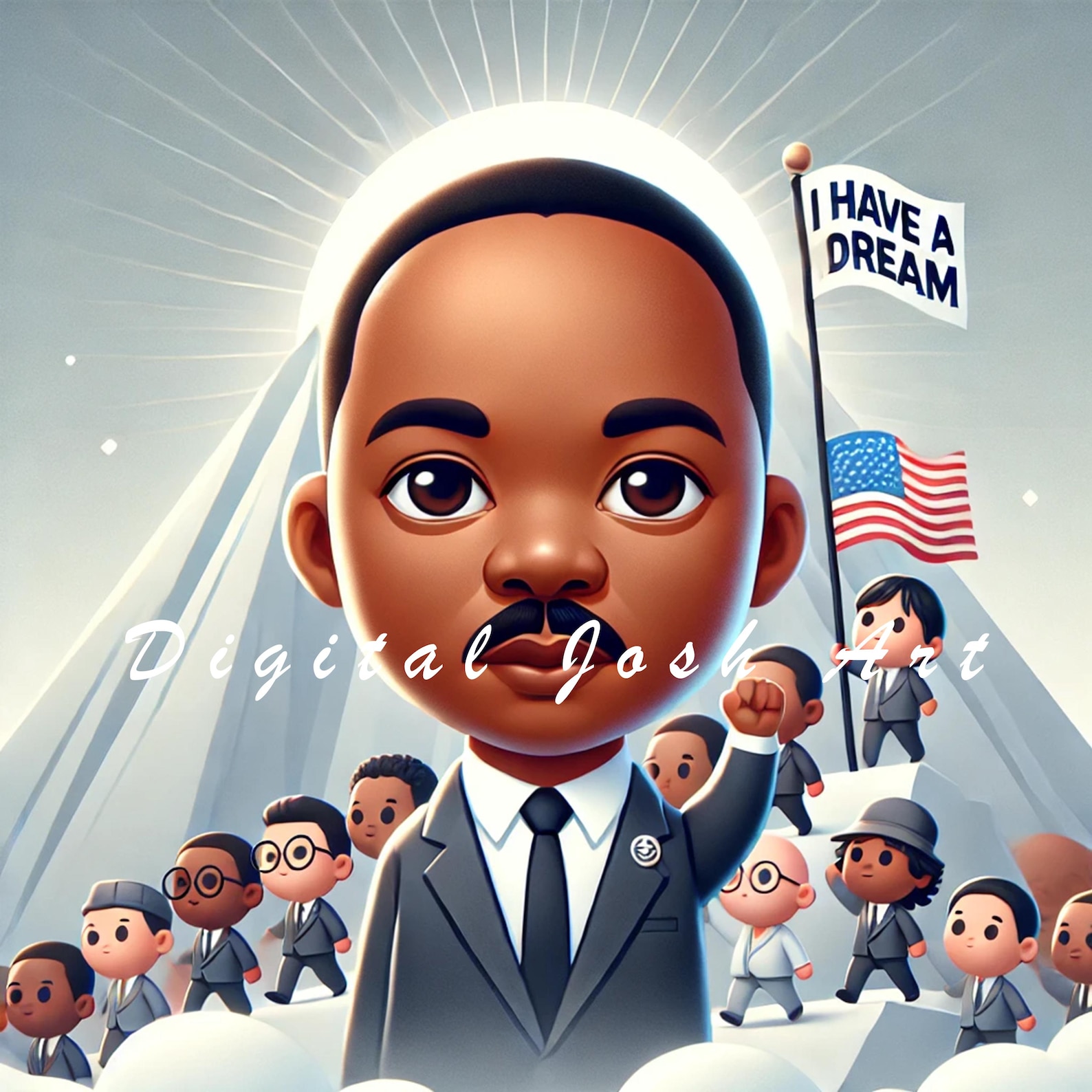 Martin Luther King Jr Clipart Bundle - Black History Month Digital Art ...