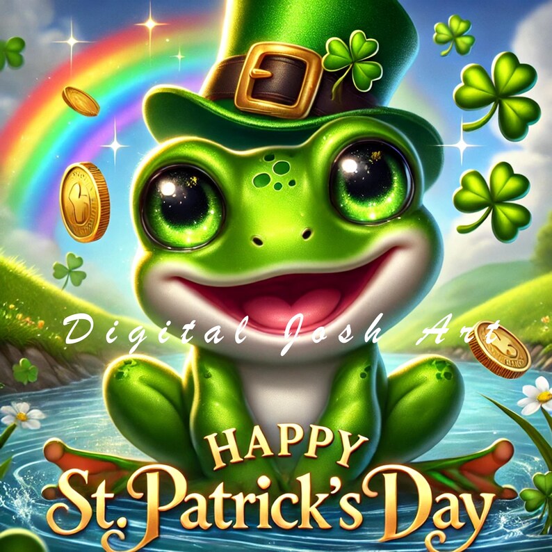 10 JPEG Cute St Patrick’s Day Frog Clipart Bundle - Winter Frog Designs ...