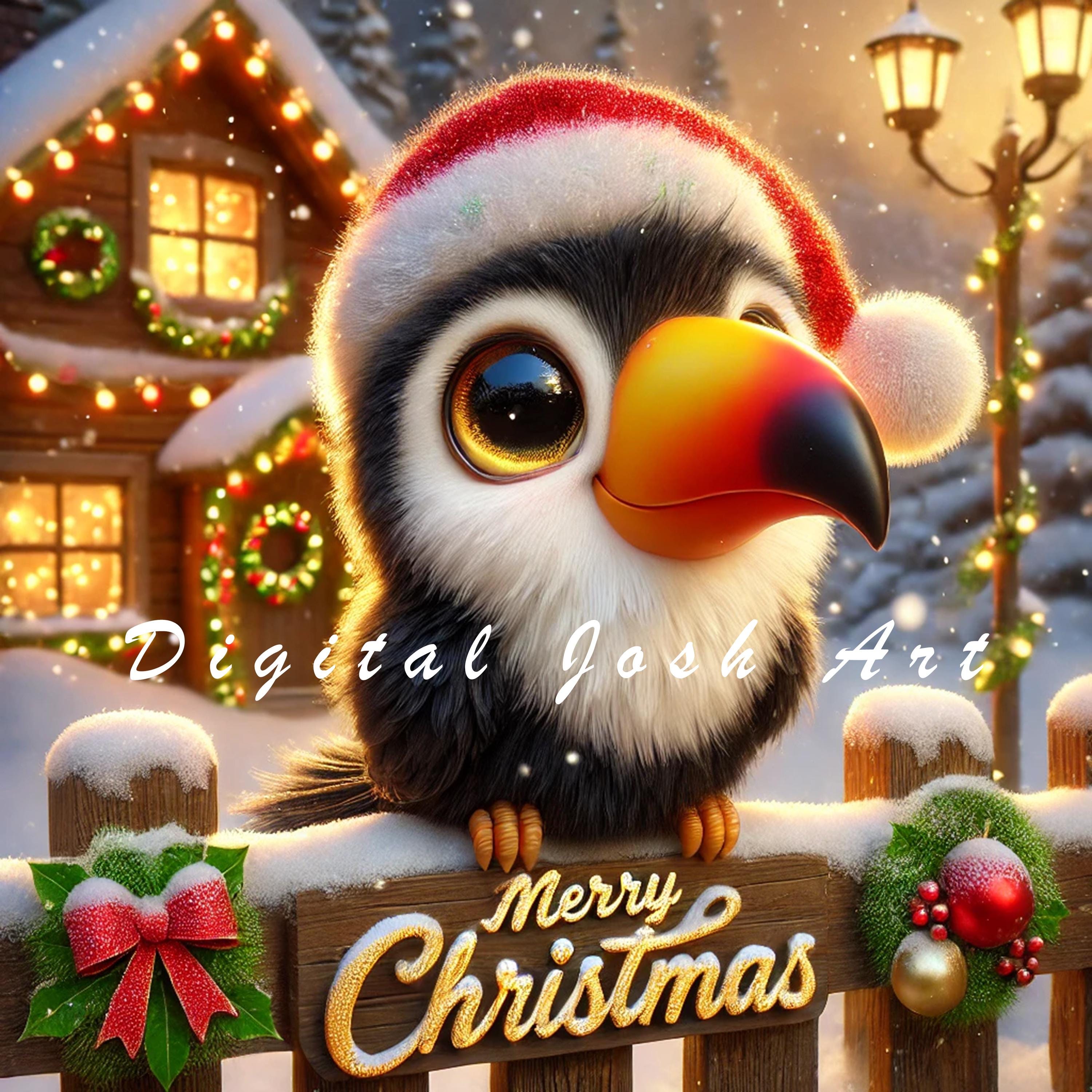 10 JPEG Cute Christmas Toucan Clipart Bundle - Winter Bird Designs ...