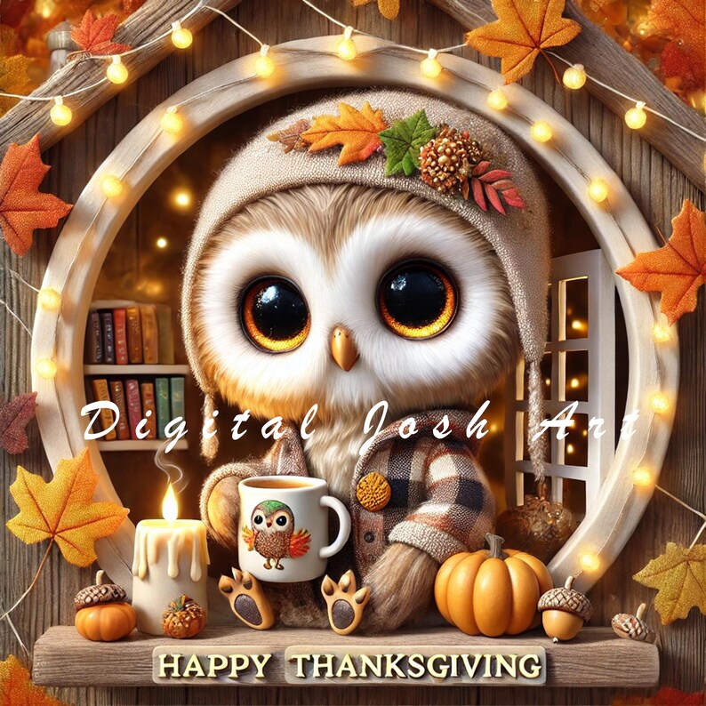 Thanksgiving Owl Clipart – Autumn Harvest Designs (digital Download) - Etsy