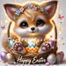 10 JPEG Cute Easter Fox Clipart Bundle - Spring Woodland Designs ...