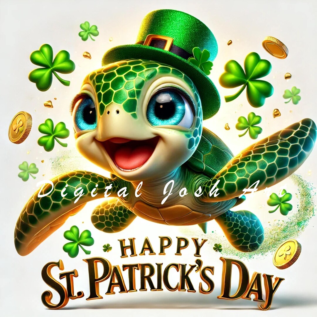 St Patrick's Day Sea Turtle Clipart Bundle (digital Download) - Etsy