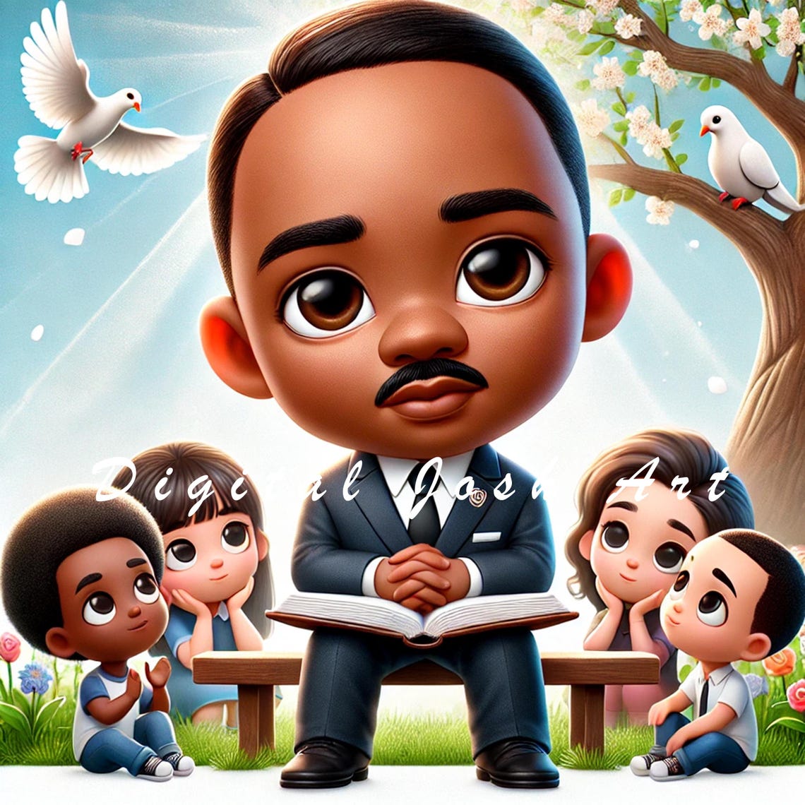 Martin Luther King Jr Clipart Bundle - Black History Month Digital Art ...