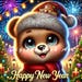 Cute New Year Bear Clipart Bundle 10 JPEG Winter Animal Designs ...