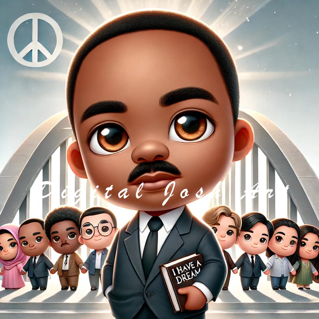 Martin Luther King Jr Clipart Bundle - Black History Month Digital Art ...