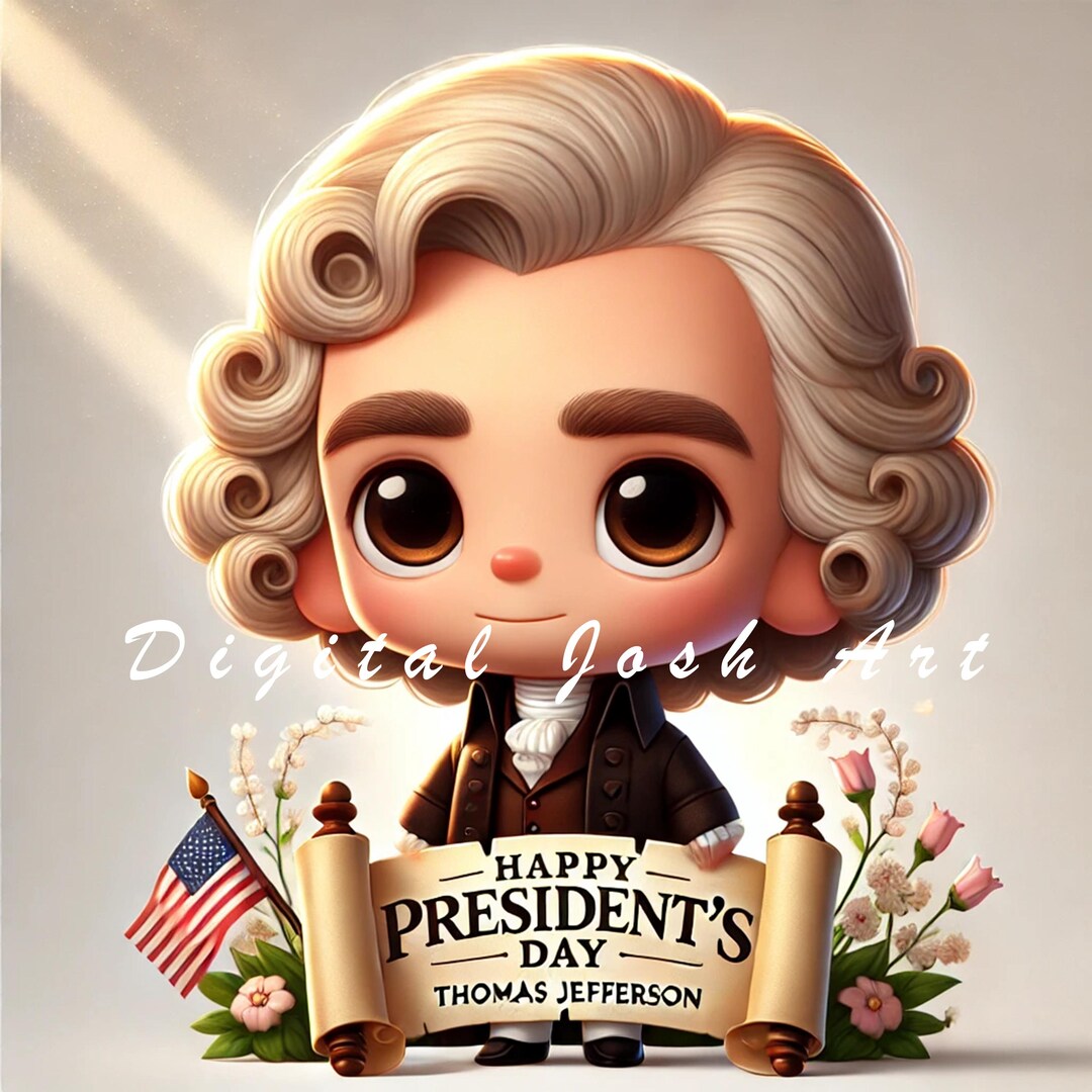 10 JPEG Thomas Jefferson Clipart Bundle - American History Art ...