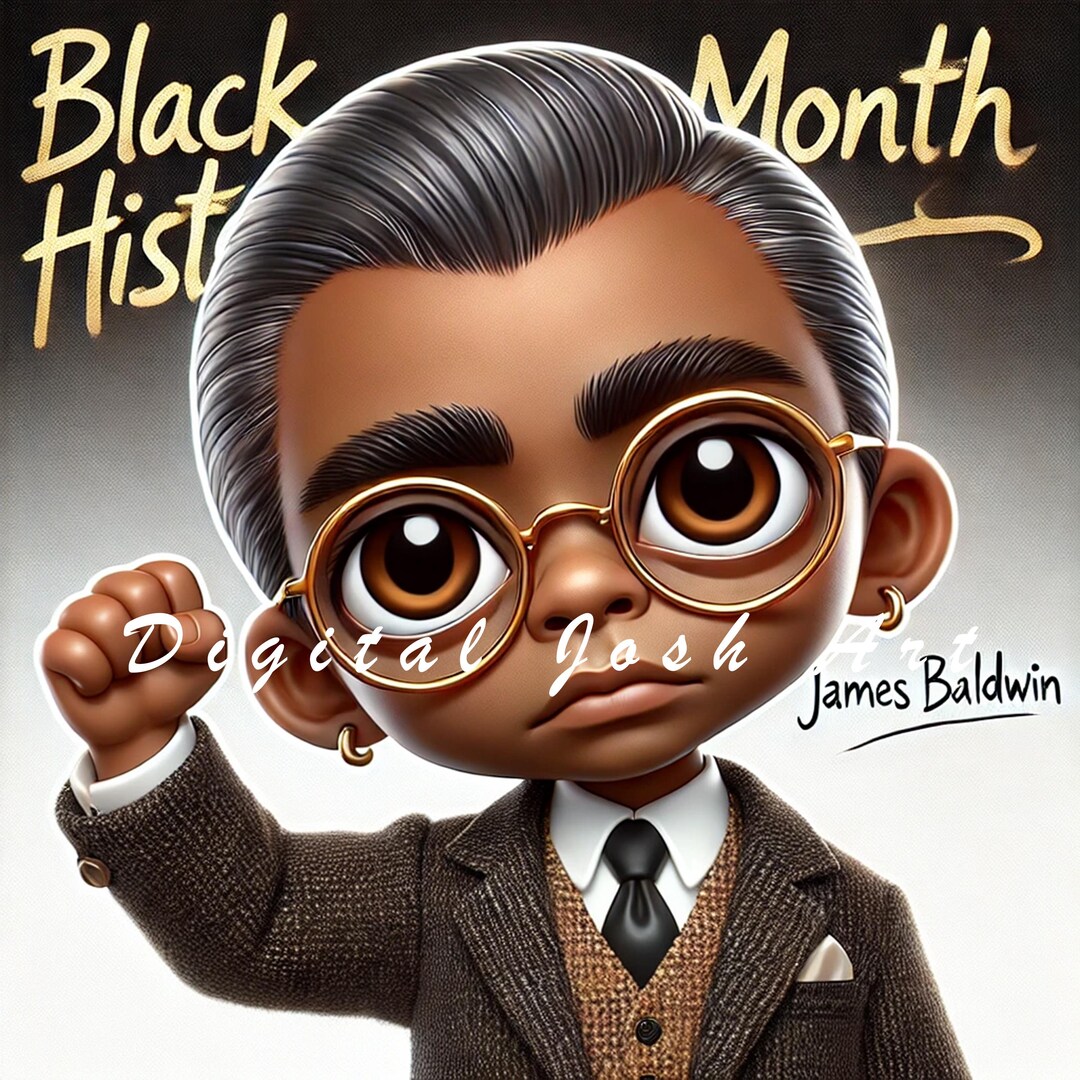 10 JPEG James Baldwin Clipart Bundle - Black History Month Art, Civil ...