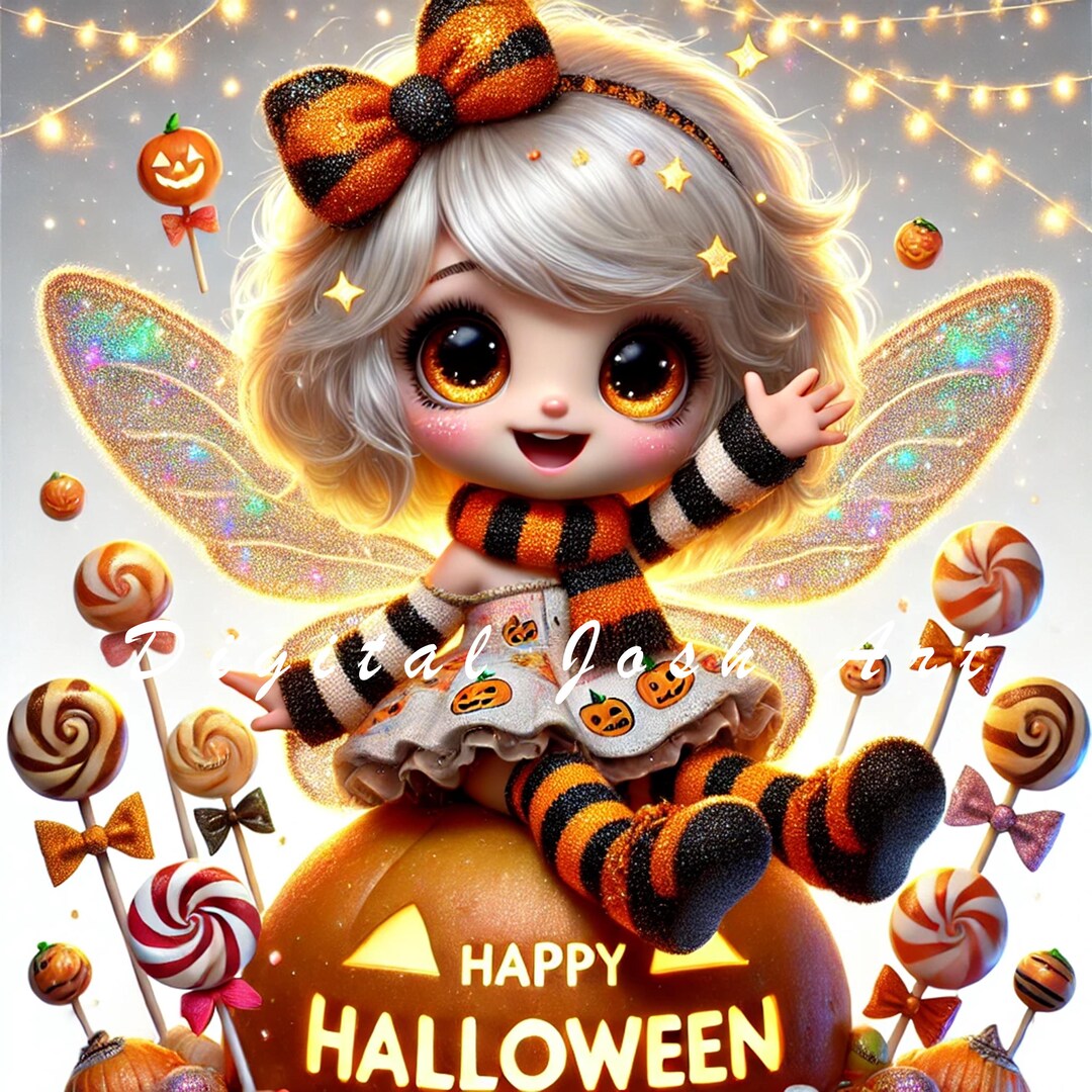 10 JPEG Cute Halloween Fairy Clipart – Spooky Autumn Fairy Designs ...