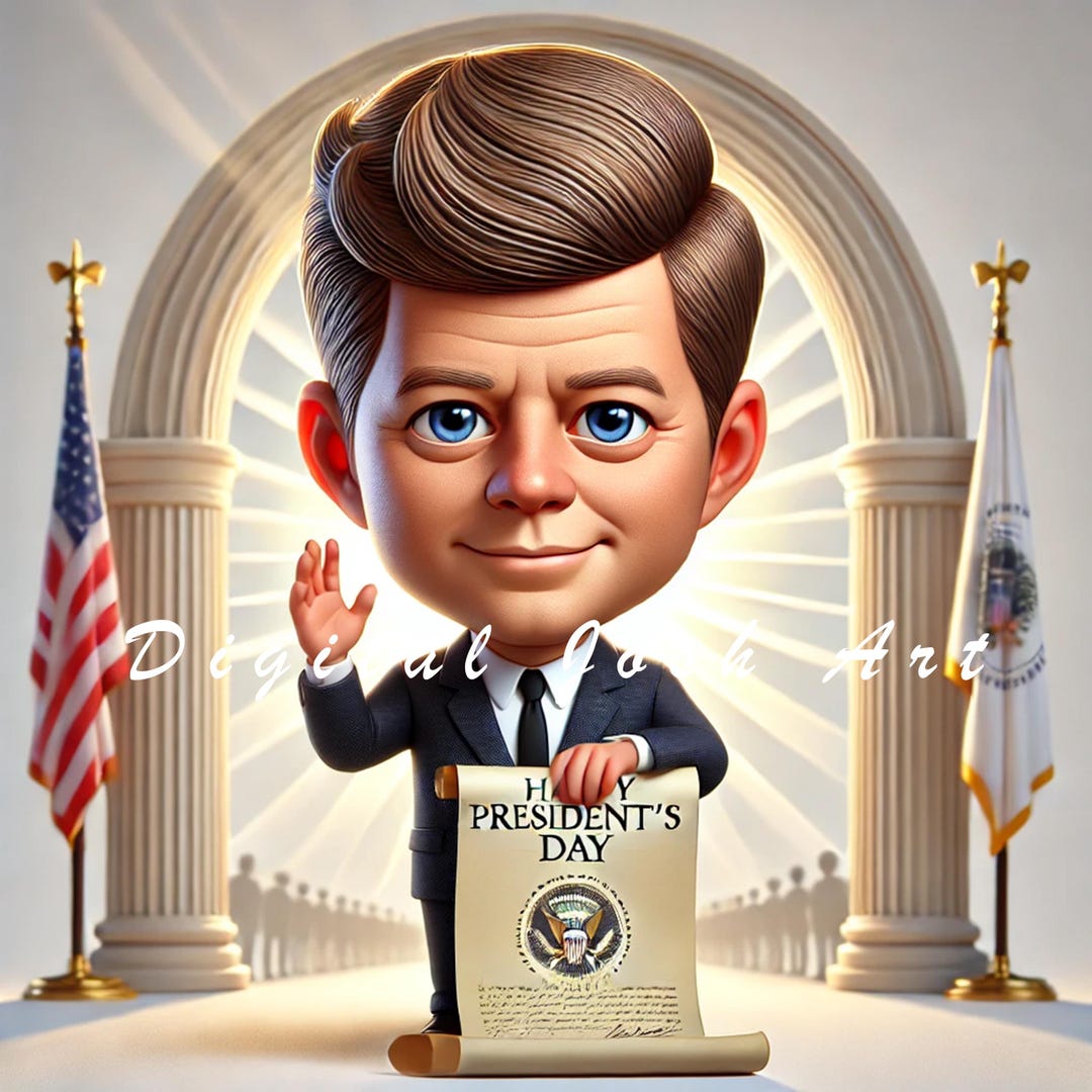 JFK Clipart Bundle: American History Art, President’s Day Designs ...