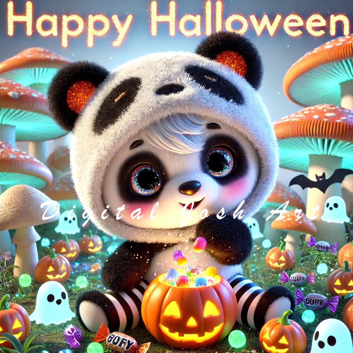 Halloween Panda Clipart – Spooky Autumn Designs (digital Download) - Etsy