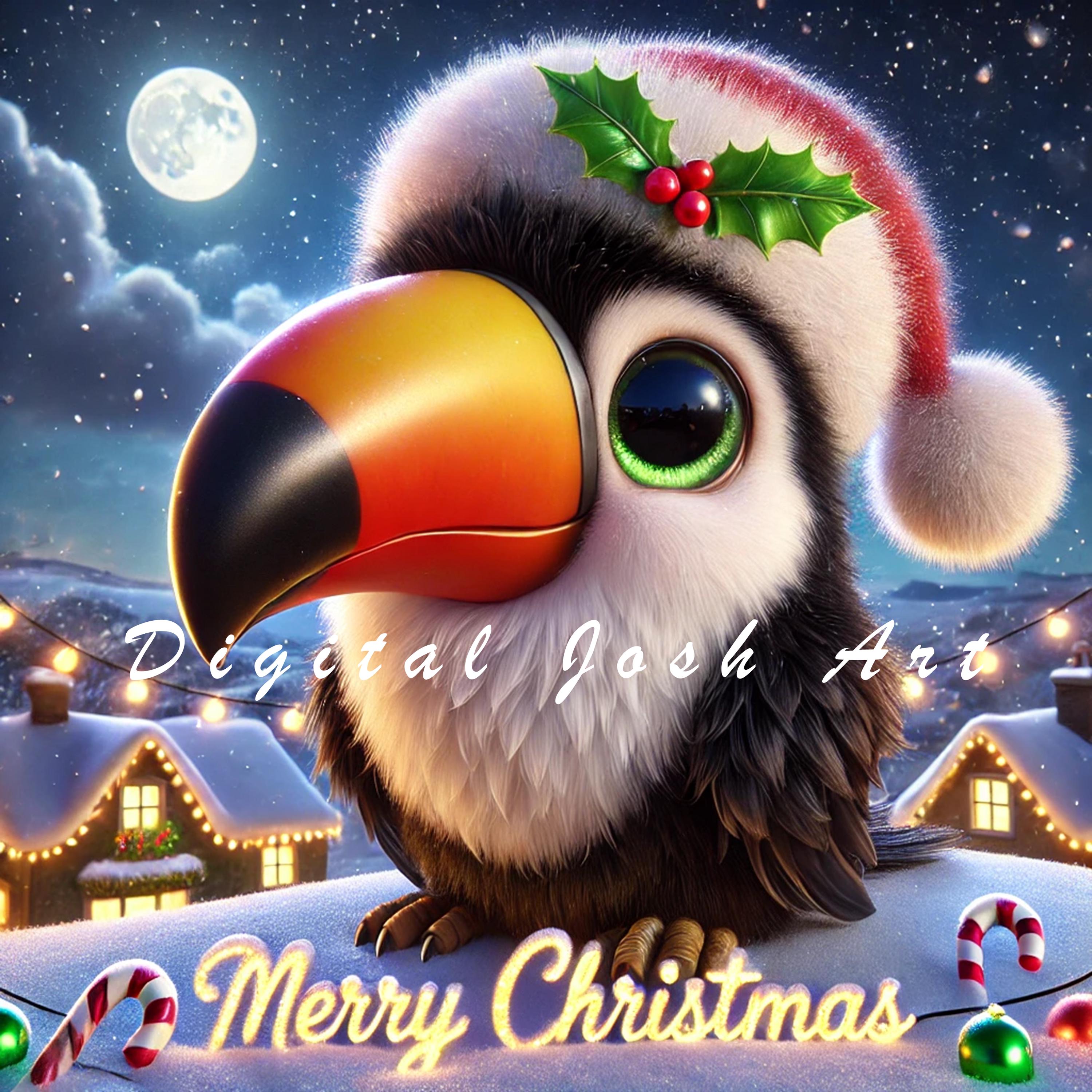 10 JPEG Cute Christmas Toucan Clipart Bundle - Winter Bird Designs ...