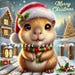 10 JPEG Cute Christmas Capybara Clipart Bundle - Winter Animal Designs ...