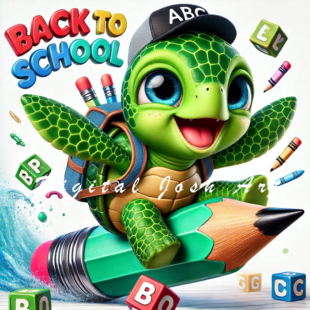 Sea Turtle Clipart – Back to School Teacher Design (digital Download ...