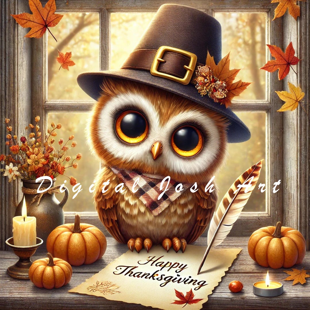 Thanksgiving Owl Clipart – Autumn Harvest Designs (digital Download) - Etsy