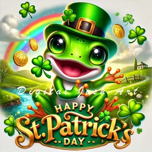 10 JPEG Cute St Patrick’s Day Frog Clipart Bundle - Winter Frog Designs ...