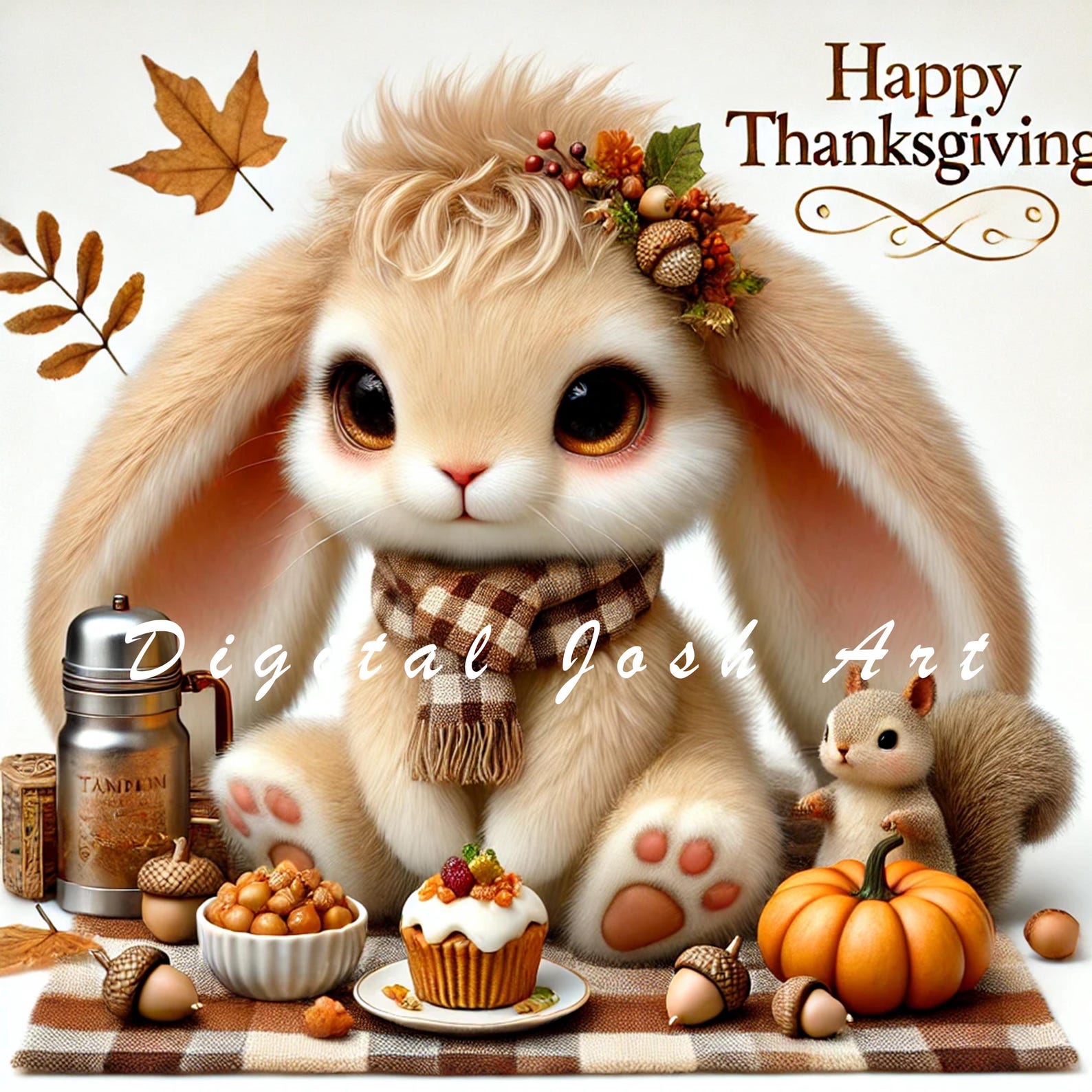 Thanksgiving Bunny Clipart – Autumn Harvest Designs (digital Download ...