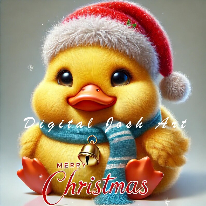 10 JPEG Cute Christmas Duck Clipart Bundle - Winter Animal Designs ...