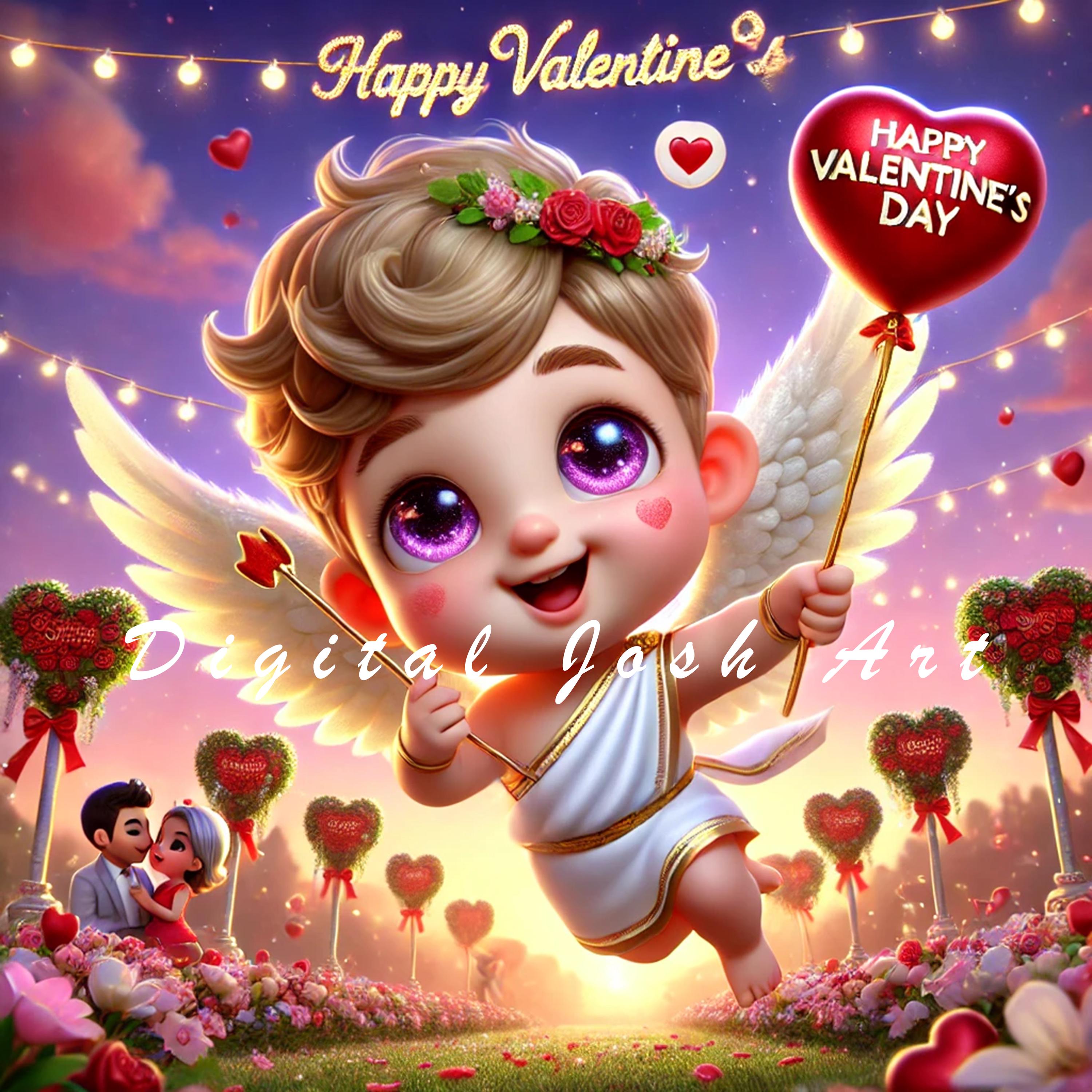 Cute Valentine's Day Cupid Clipart Bundle 10 JPEG Digital Download ...