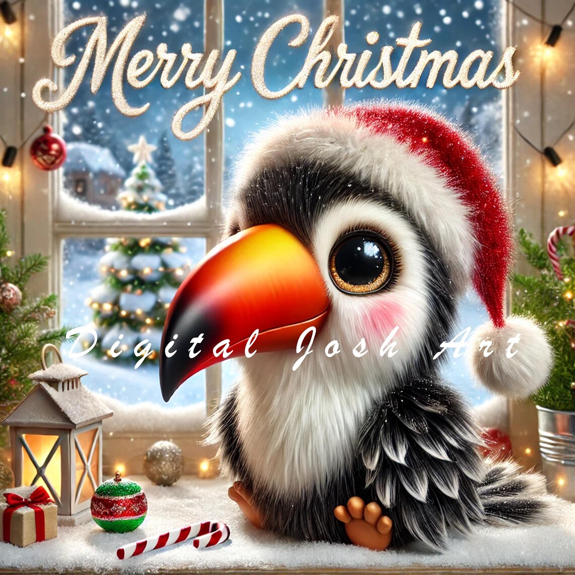 10 JPEG Cute Christmas Toucan Clipart Bundle - Winter Bird Designs ...